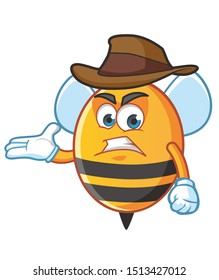 Cowboy Bee Mascot Character Vector Design 스톡 벡터(로열티 프리) 1513427012 ...