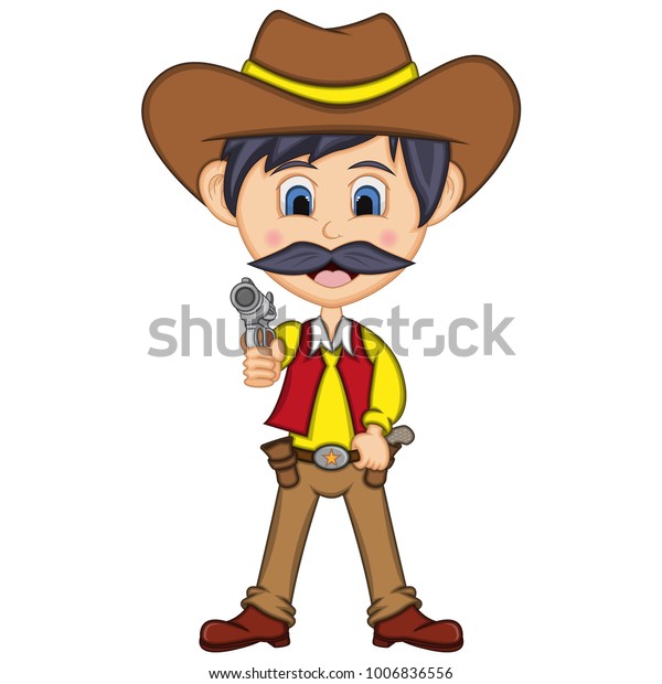 Cowboy Cartoon Vector Illustration Stock Vector (Royalty Free ...