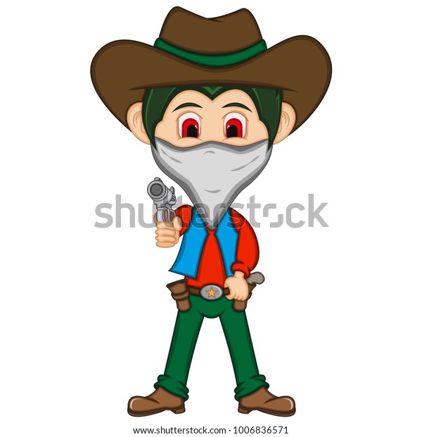 Cowboy Cartoon Vector Illustration Stock Vector (Royalty Free ...