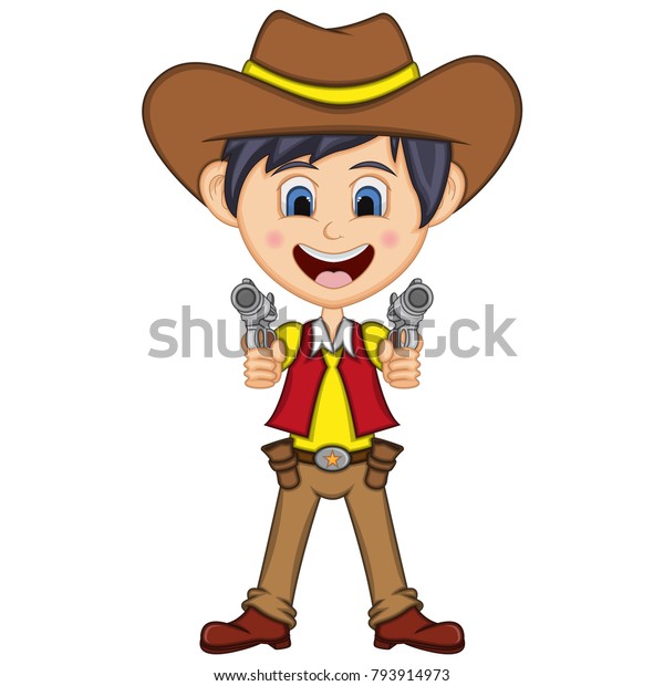 Cowboy Cartoon Vector Illustration Stock Vector (Royalty Free ...