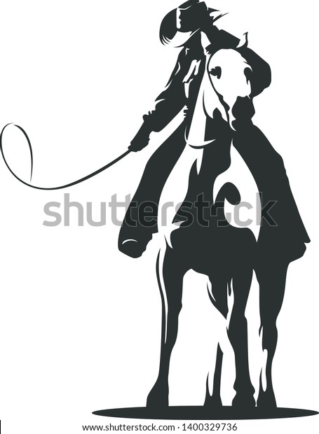 Cowboy Drawing Vector Logo Illustration 库存矢量图（免版税）1400329736 | Shutterstock