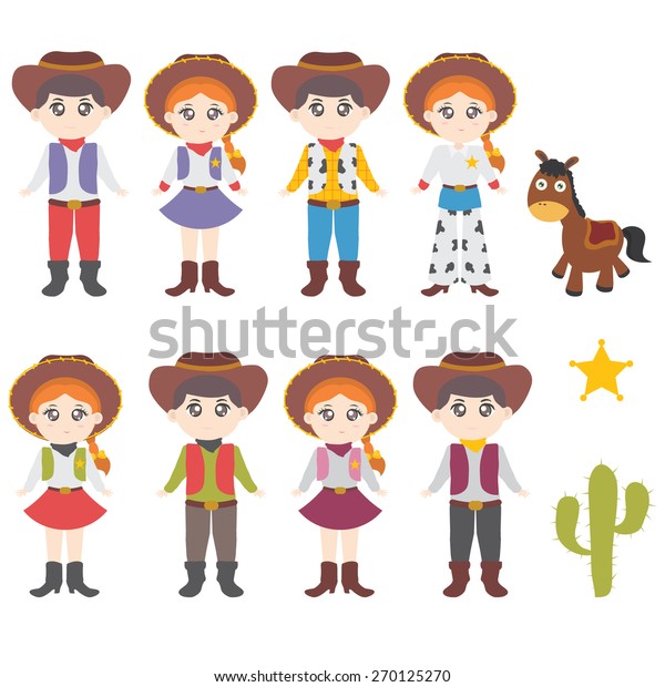 Cowboy Kid Stock Vector (Royalty Free) 270125270 | Shutterstock