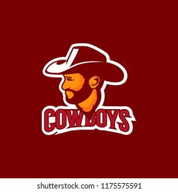 Cowboy Esports Mascot Logo Template Stock Vector (Royalty Free) 1933572956