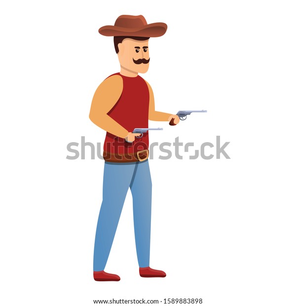 Cowboy Mustache Icon Cartoon Cowboy Mustache Stock Vector (Royalty Free ...