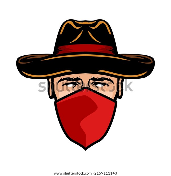 Cowboy Robber Bandit Cartoon Vector Illustration 库存矢量图（免版税）2159111143 ...