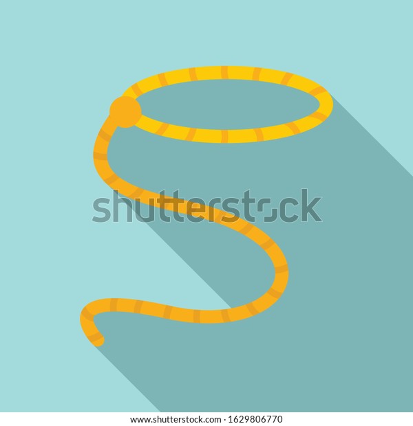 Cowboy Rope Icon Flat Illustration Cowboy Stock Vector (Royalty Free ...