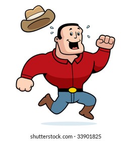 Cowboy Running Stock Vector (Royalty Free) 33901825