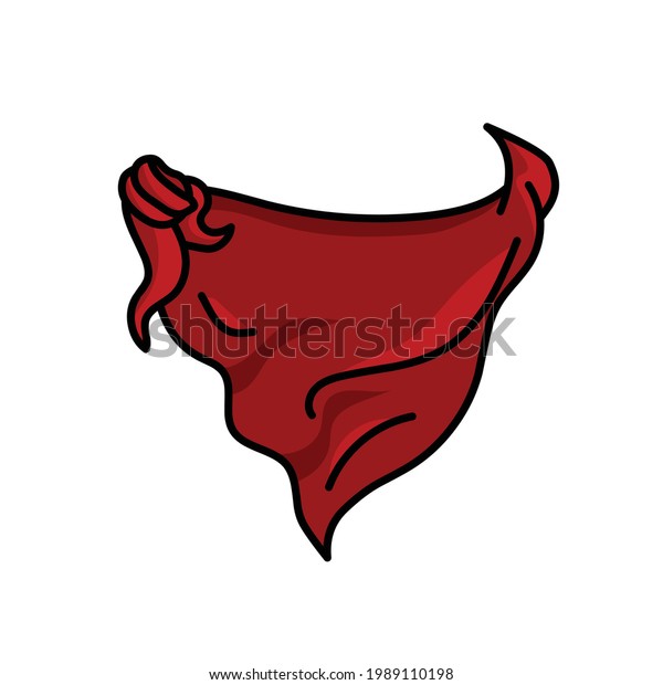 Cowboy Scarf Vector Illustration Red Scarf Stock Vector (Royalty Free ...