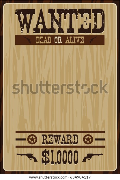Cowboy Wanted Poster Stock Vector (Royalty Free) 634904117 | Shutterstock