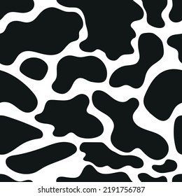 Cowhide Seamless Pattern Black Spots On Stock Vector (Royalty Free ...