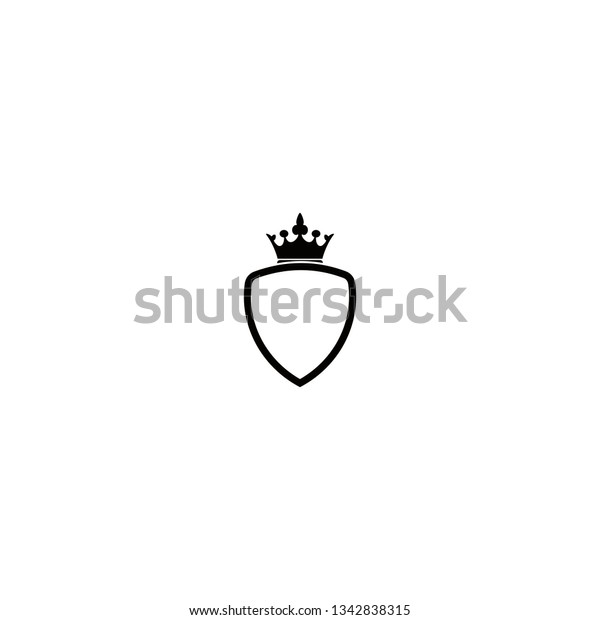 Cown Shield Vector Logo Stock Vector (Royalty Free) 1342838315 ...