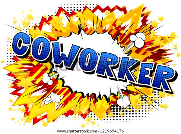 Coworker Vector Illustrated Comic Book Style Stock Vector (Royalty Free ...