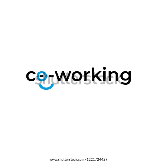 Coworking Logo Vector Template Stock Vector (Royalty Free) 1221724429