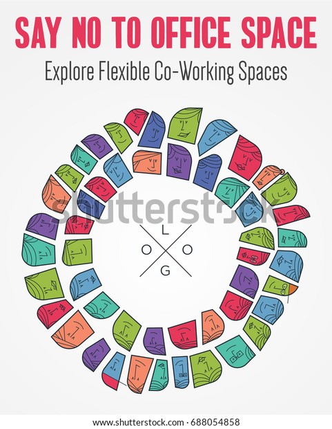 Coworking Space Concept Coworking Space Idea Stock Vector (Royalty Free ...