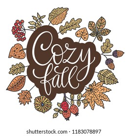 Cozy Fall Vector Illustration Autumn Vector Stock Vector (Royalty Free ...