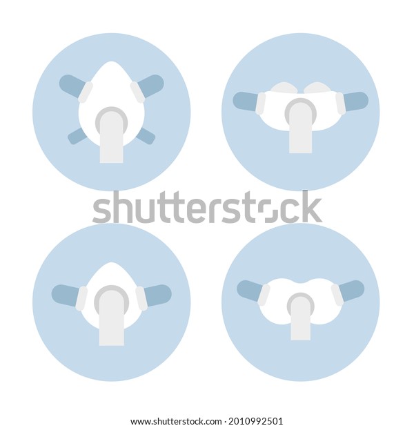 Cpap Apap Bipap Masks Sleep Apnea: vetor stock (livre de direitos ...