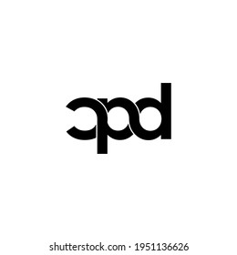 Cpd Letter Original Monogram Logo Design Stock Vector (Royalty Free ...