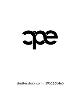 Cpe Letter Original Monogram Logo Design Stock Vector (Royalty Free ...