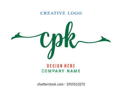 Cpk Lettering Logo Simple Easy Understand Stock Vector (Royalty Free ...
