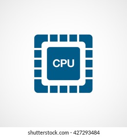 Cpu Blue Icon On White Background Stock Vector (Royalty Free) 427293484 ...