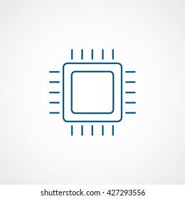 Cpu Icon Vector Central Processing Unit Stock Vector (Royalty Free ...