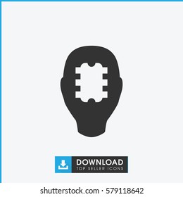 Cpu Head Icon Illustration Isolated Vector Stock Vector (Royalty Free ...