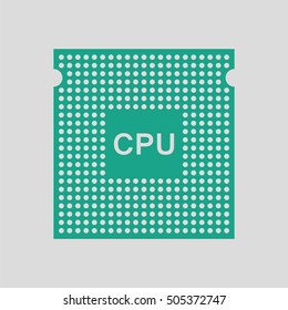 Cpu Icon Gray Background Green Vector Stock Vector (Royalty Free ...