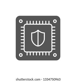 Cpu Shield Modern Simple Outline Vector Stock Vector (Royalty Free ...