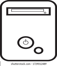 Cpu Outline Black White Icon Stock Vector (Royalty Free) 1729012489 ...