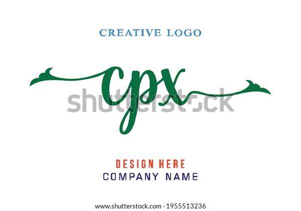 Cpx Lettering Logo Simple Easy Understand Stock Vector (Royalty Free ...