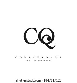 Cq Initial Letter Logo Luxury Template Stock Vector (Royalty Free ...