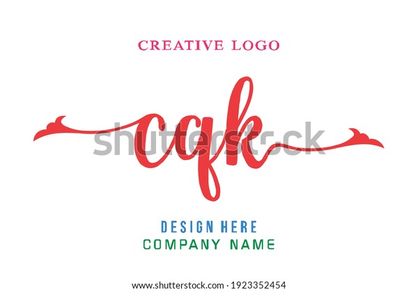 Cqk Lettering Logo Simple Easy Understand Stock Vector (Royalty Free ...
