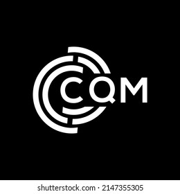 Cqm Letter Logo Design On Black Stock Vector (Royalty Free) 2147355305 ...