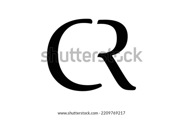 Cr Creative Modern Letter Logo Design Stock Vector (Royalty Free ...