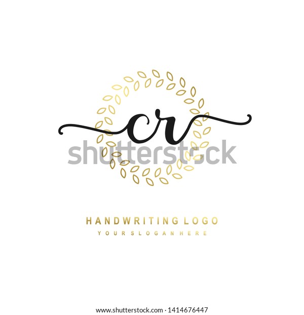 Cr Initial Signature Logo Handwriting Logo Stock Vector (Royalty Free ...