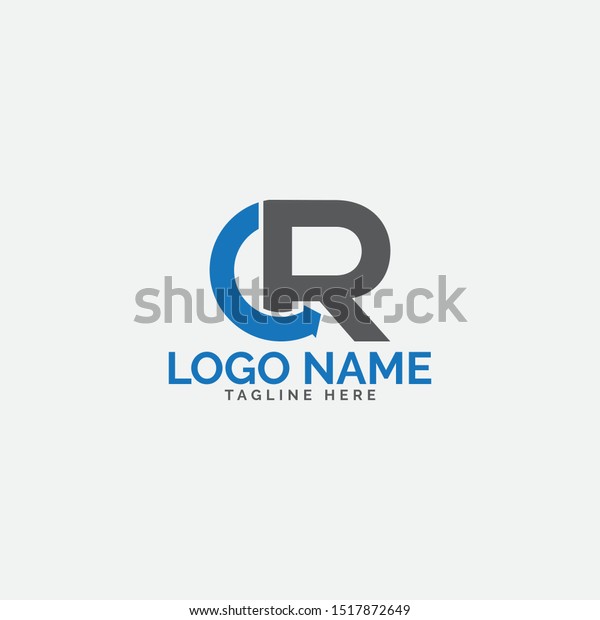Cr Letter Logo Design Vector Template Stock Vector (Royalty Free ...