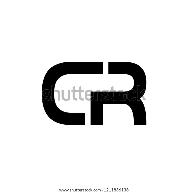 Cr Letter Vector Logo Stock Vector (Royalty Free) 1211836138