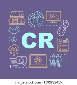 Cr Word Concepts Banner Conversion Rate Stock Vector (Royalty Free ...