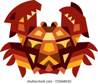 Crab Geometric Style Stock Vector (Royalty Free) 723668410 | Shutterstock