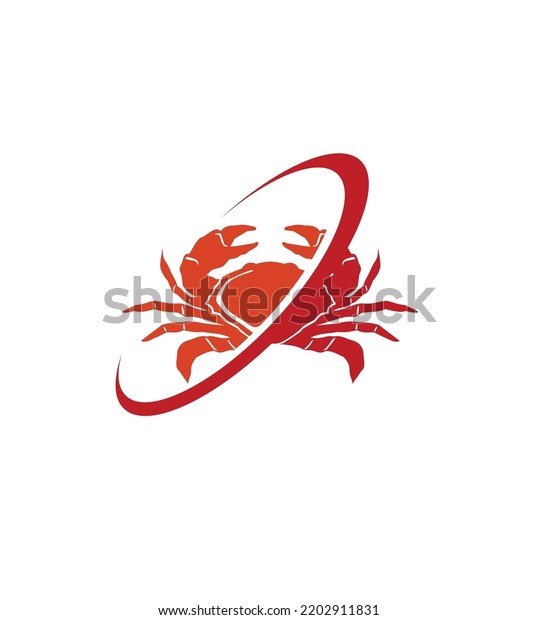 Crab Logo Vector Design Template Silhouette Stock Vector (Royalty Free ...