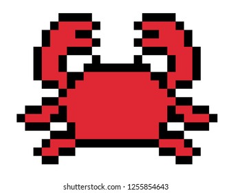 Crab Pixel Art Stock Vector (Royalty Free) 1255854643 | Shutterstock