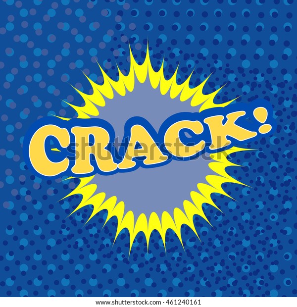 Crack Comic Retro Cartoon Illustration Few Stock Vector (Royalty Free ...