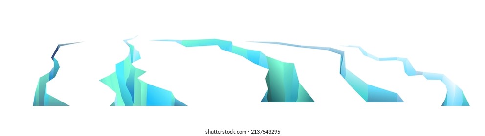 Crack Ice Gap Iceberg Arctic Antarctica Stock Vector (Royalty Free ...
