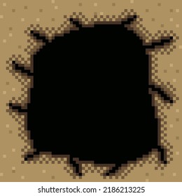 Crack Soil Pixel Art Vector Illustration Stock Vector (Royalty Free ...