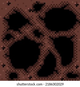 Crack Soil Pixel Art Vector Illustration Stock Vector (Royalty Free ...