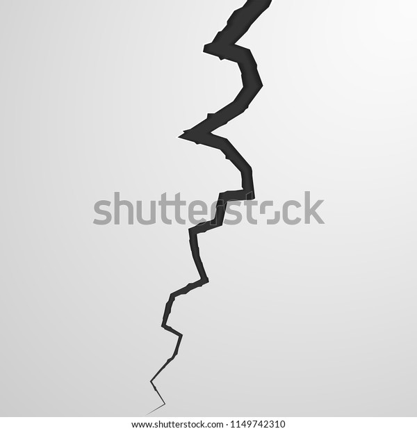 Crack Surface Rift Earth Realistic Fracture Stock Vector (Royalty Free ...