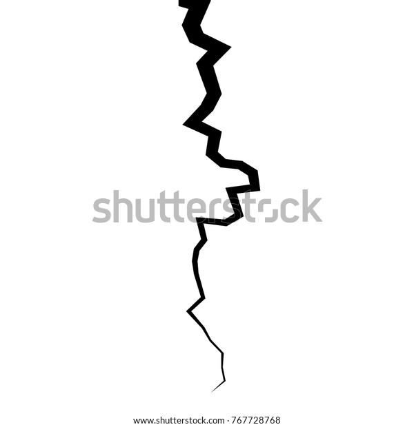 Crack Surface Rift Earth Realistic Fracture Stock Vector (Royalty Free ...