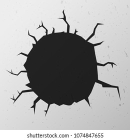 Crack Hole Wall Vector: เวกเตอร์สต็อก (ปลอดค่าลิขสิทธิ์) 1890631183 ...