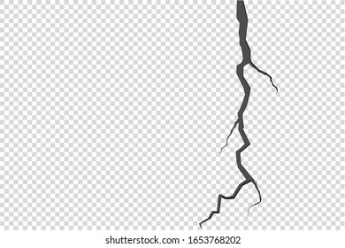 Cracked Surface Realistic Transparent Background Isolated Stock Vector ...