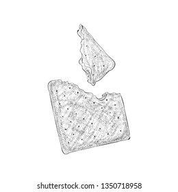 Cracker Hand Drawn Illustration Vector Stock Vector (Royalty Free ...